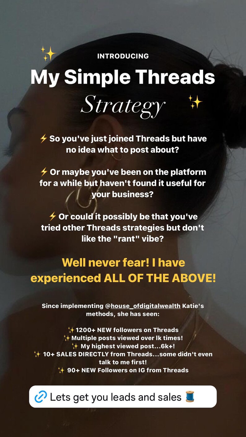 Threads Marketing Course: Faceless Instagram Growth, Leads & Sales (MRR) - Etsy