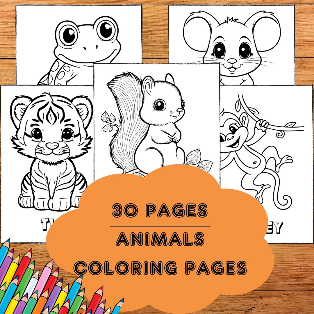 30 Adorable Animal Coloring Pages to Spark Your Child's Imagination ...