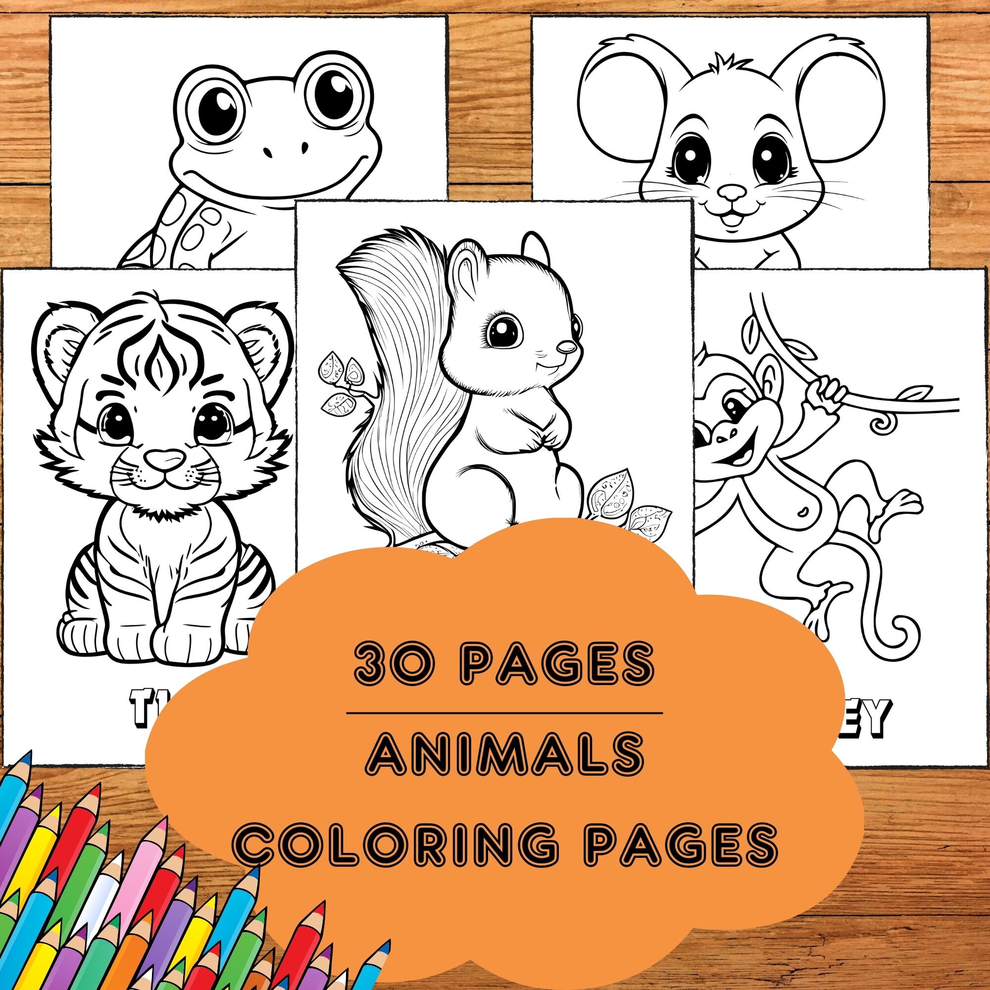 30 Adorable Animal Coloring Pages to Spark Your Child's Imagination ...