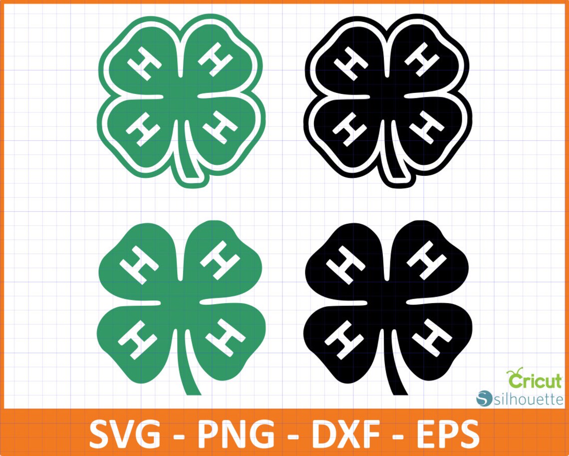 4H Vector,svg,png,dxf,eps File,instant Download,digital Download for ...