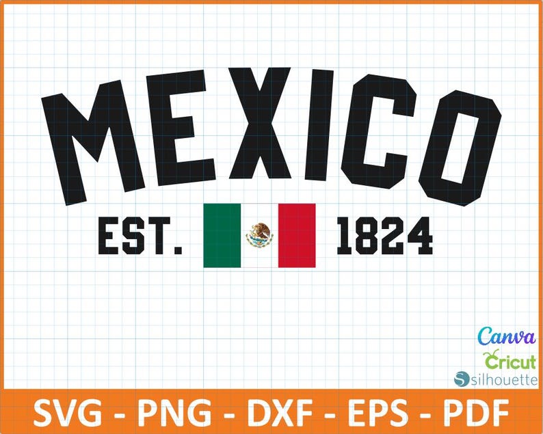 Mexico Country Flag Svg, Png,dxf,eps,pdf Cut File, Mexican Svg, Mexico ...