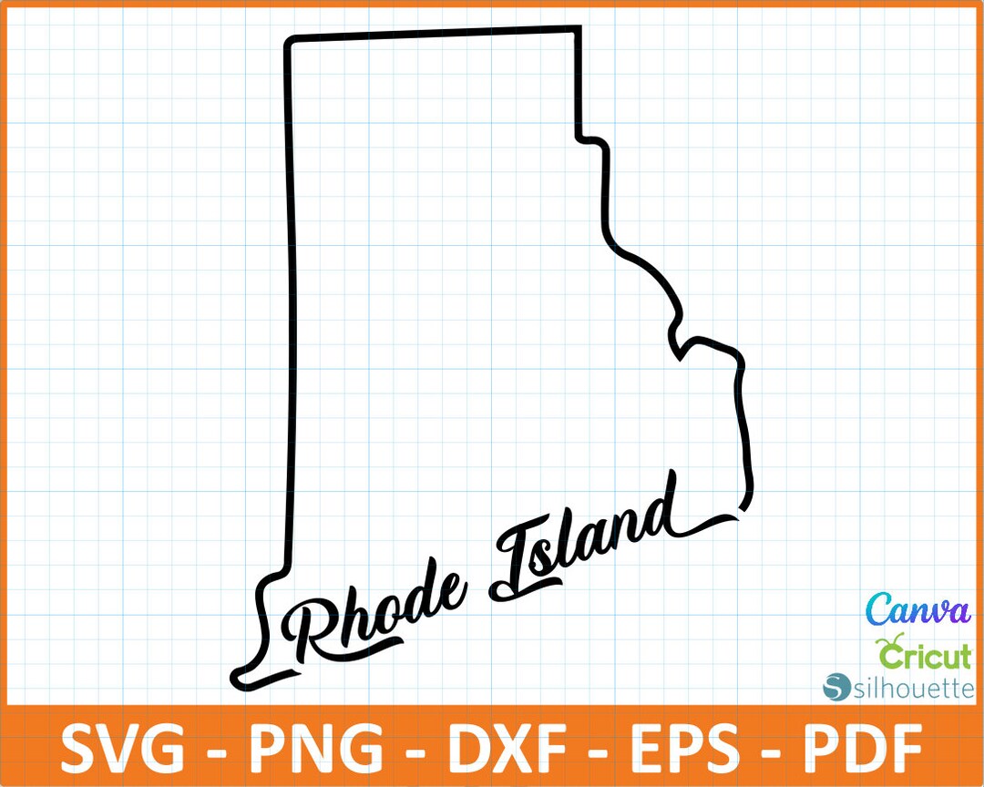 Rhode Island State Svg,png,dxf,eps,pdf File,ready for Canva,cricut ...