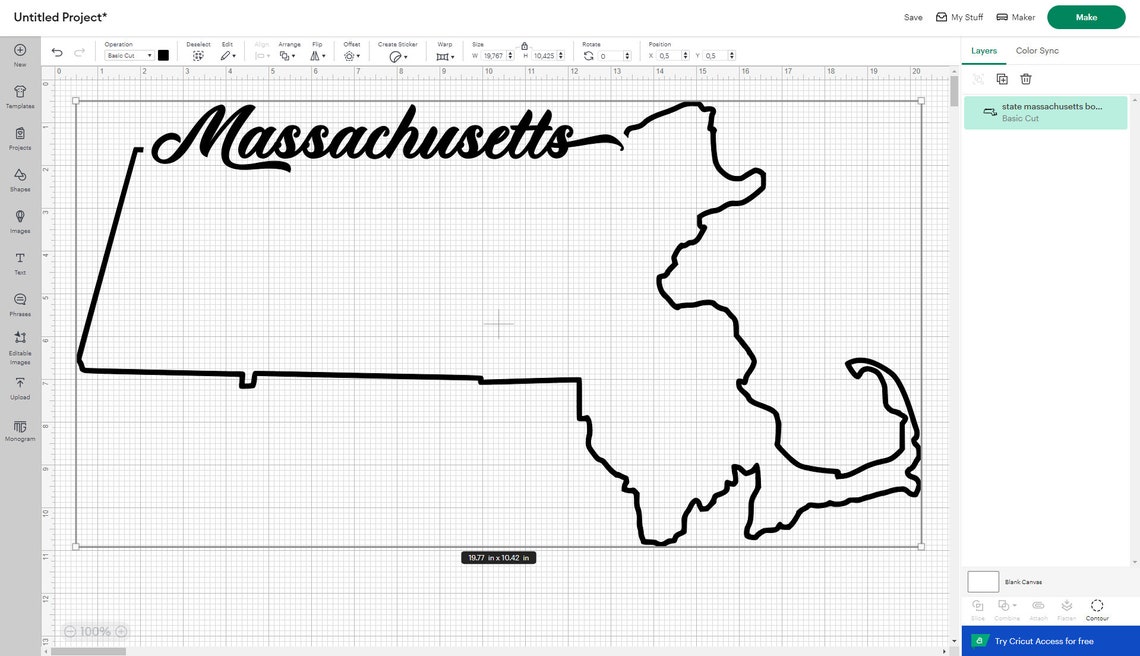 Massachusetts State Svg,png,dxf,eps,pdf File,ready for Canva,cricut ...