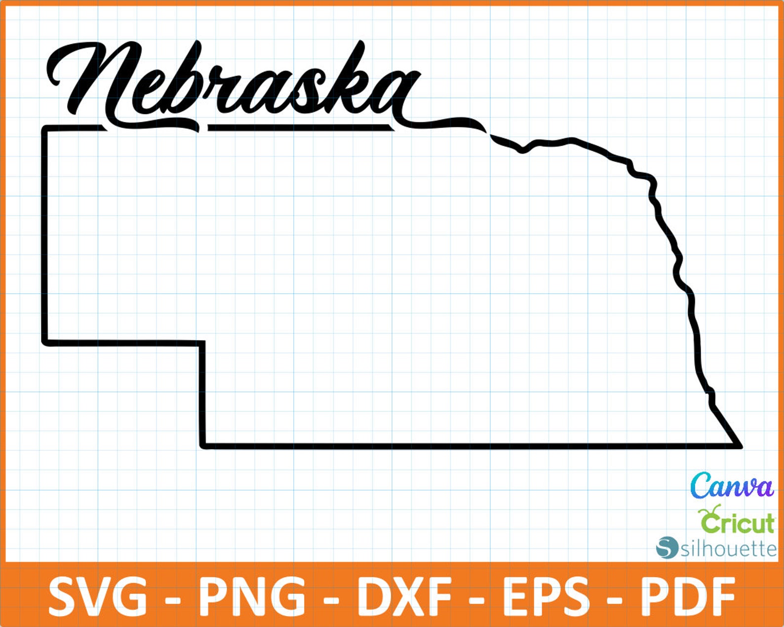 Nebraska State Svg,png,dxf,eps,pdf File,ready for Canva,cricut ...