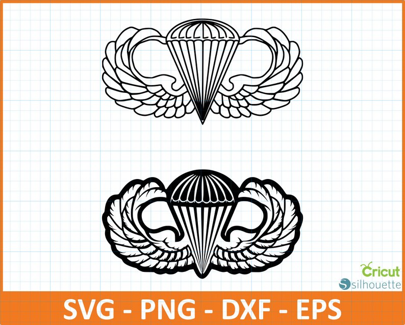 US Army Airborne Wings Vector,svg,png,dxf,eps File,instant Download ...