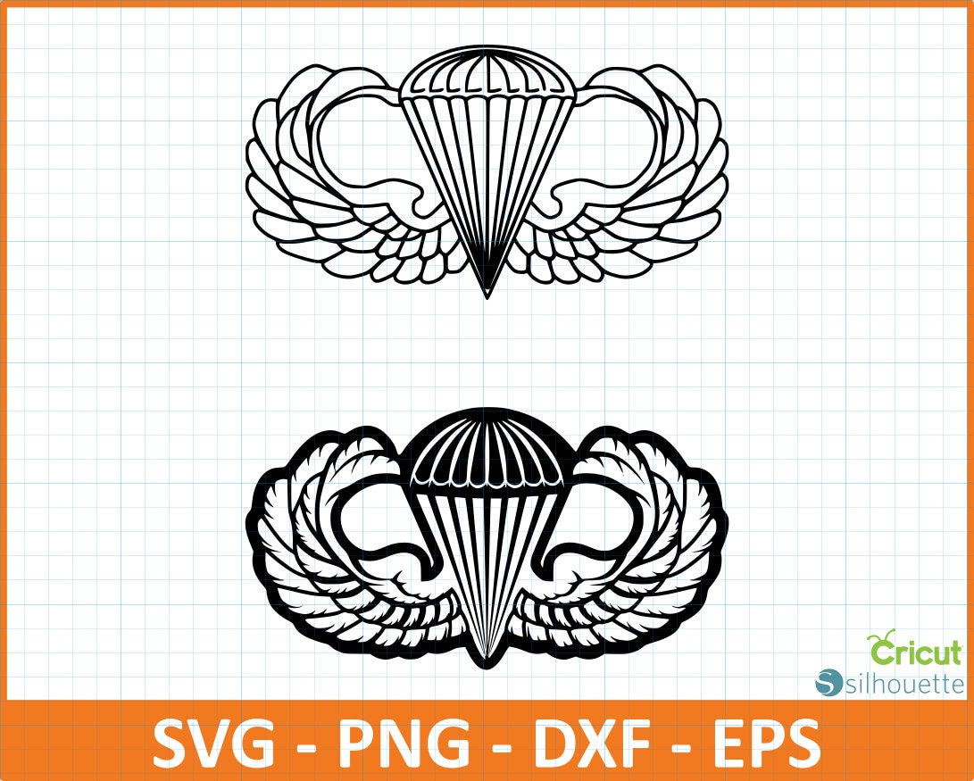US Army Airborne Wings Vector,svg,png,dxf,eps File,instant Download ...