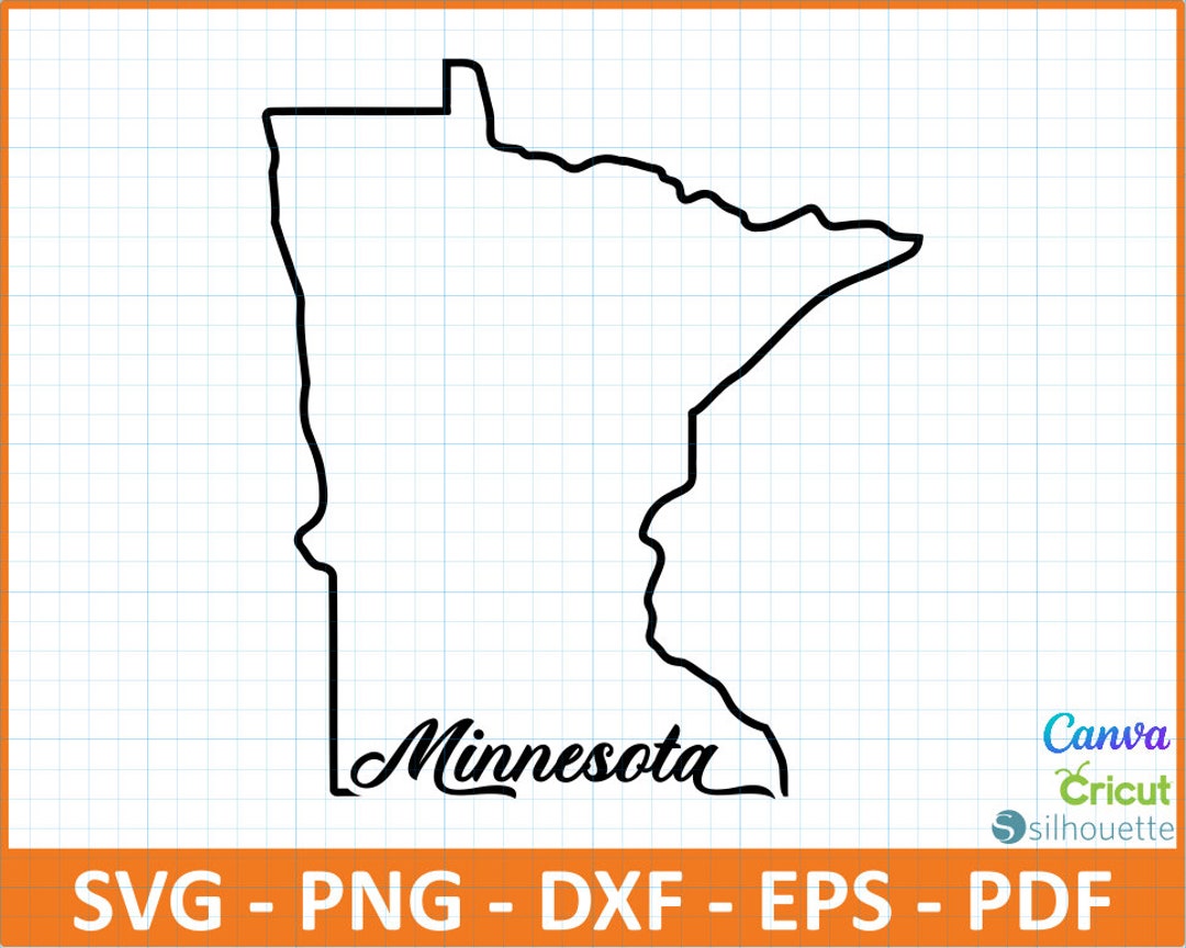 Minnesota State Svg,png,dxf,eps,pdf File,ready for Canva,cricut ...