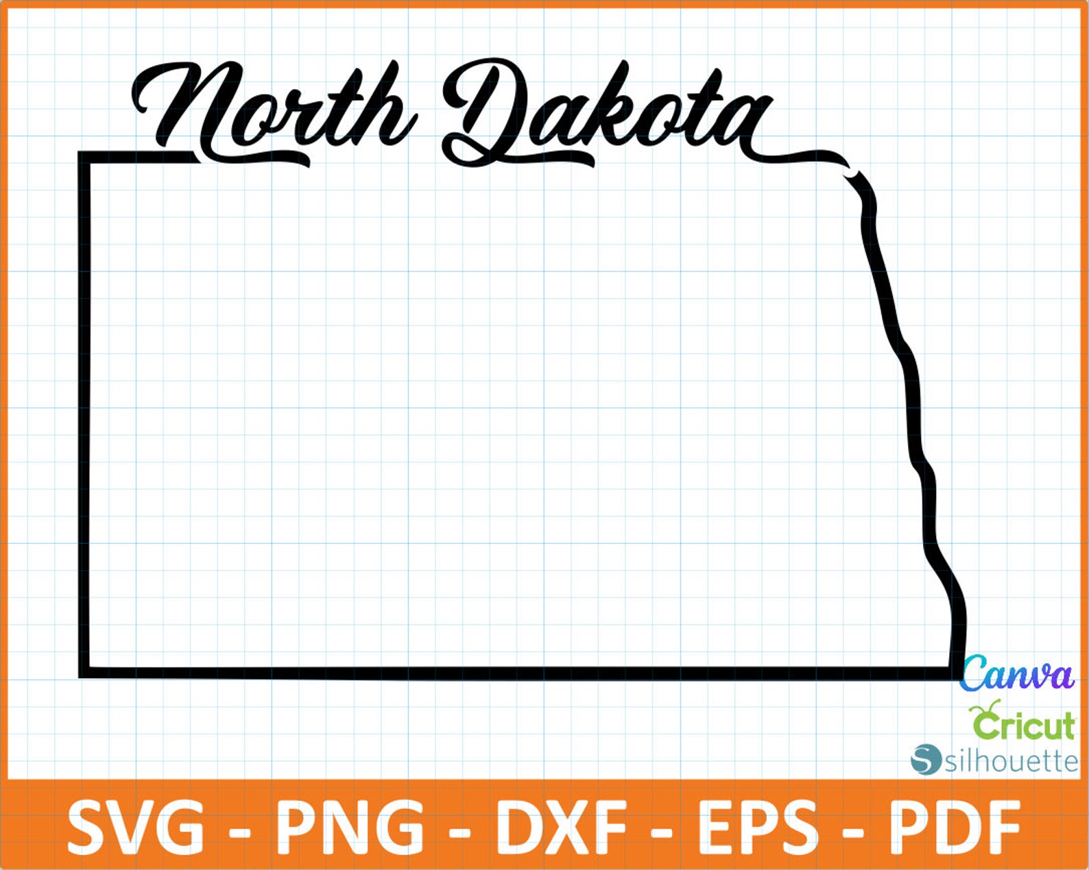 North Dakota State Svg,png,dxf,eps,pdf File,ready for Canva,cricut ...