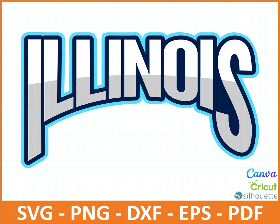 Illinois Svg,png,dxf,eps,pdf File,ready for Canva,cricut,silhouette ...