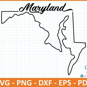 Maryland State Svg,png,dxf,eps,pdf File,ready for Canva,cricut ...
