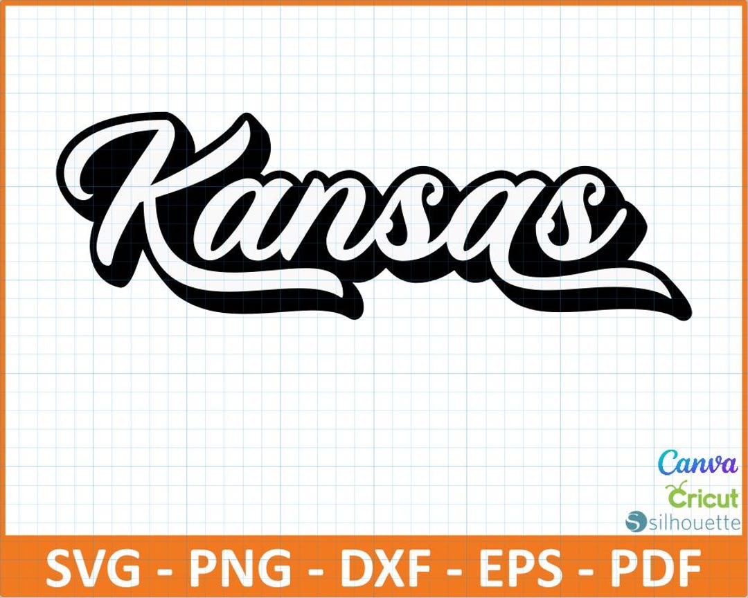 Kansas Retro Text,kansas Shirt,svg,png,dxf,eps,digital Item Creators ...