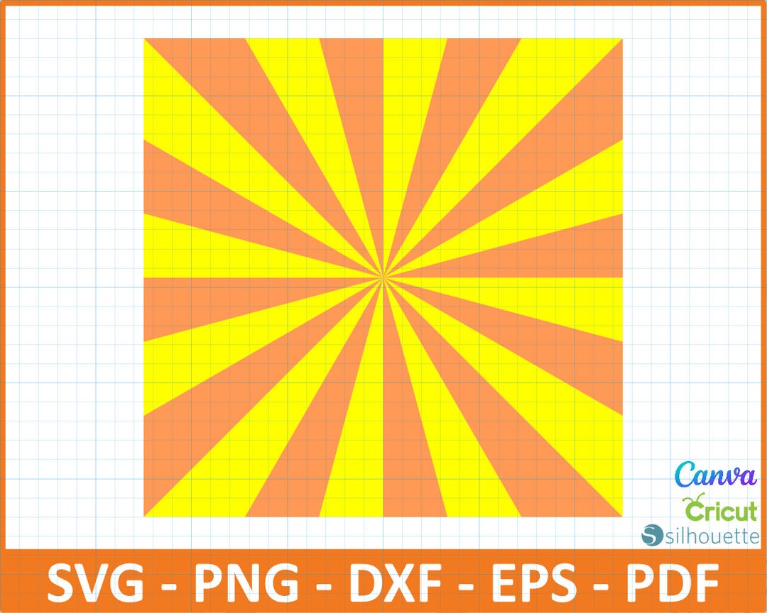 Sunburst Svg,png,dxf,eps,pdf File,ready for Canva,cricut,silhouette ...