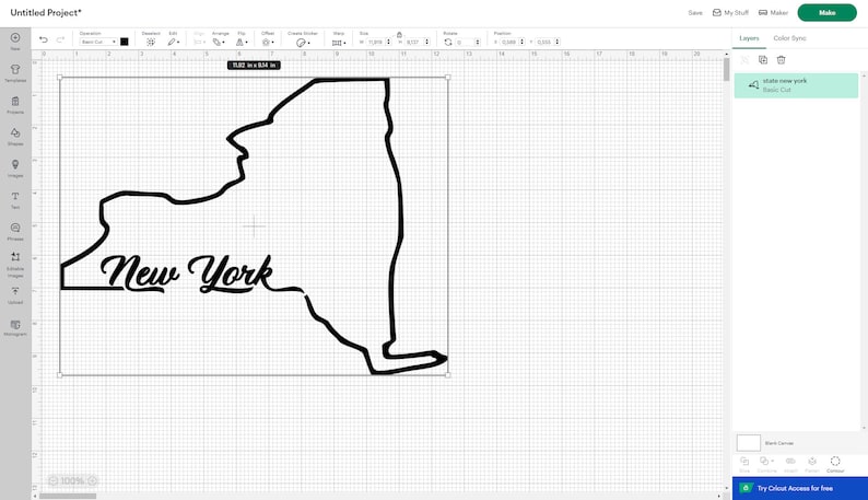 New York State Svg,png,dxf,eps,pdf File,ready for Canva,cricut ...