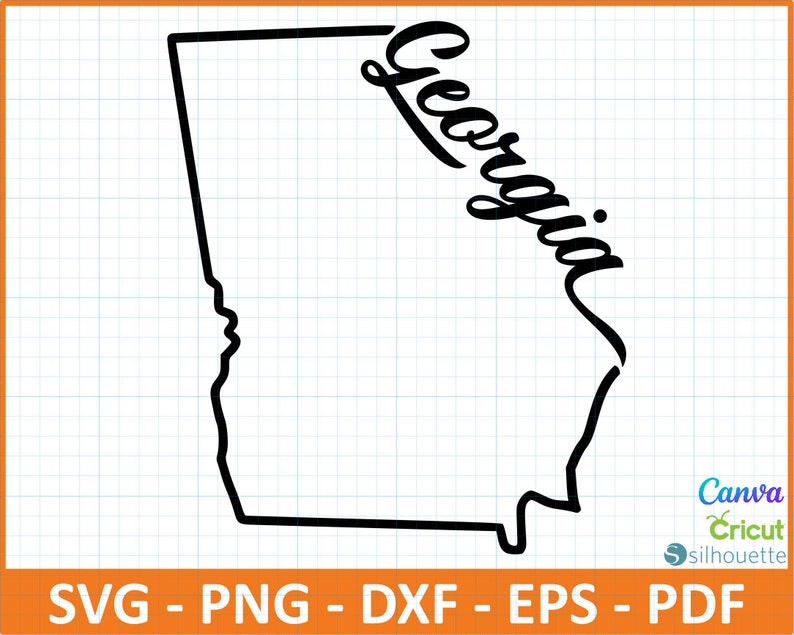 Georgia State Svg,png,dxf,eps,pdf File,ready for Canva,cricut ...