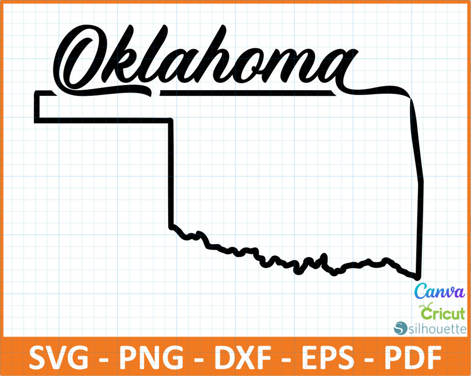 Oklahoma State Svg,png,dxf,eps,pdf File,ready for Canva,cricut ...
