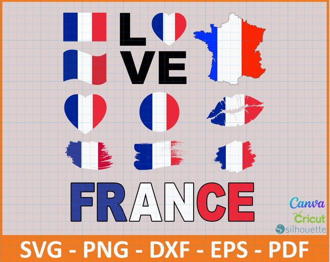 France Map France Country Outline French Flag Cricut Files Cut Files ...