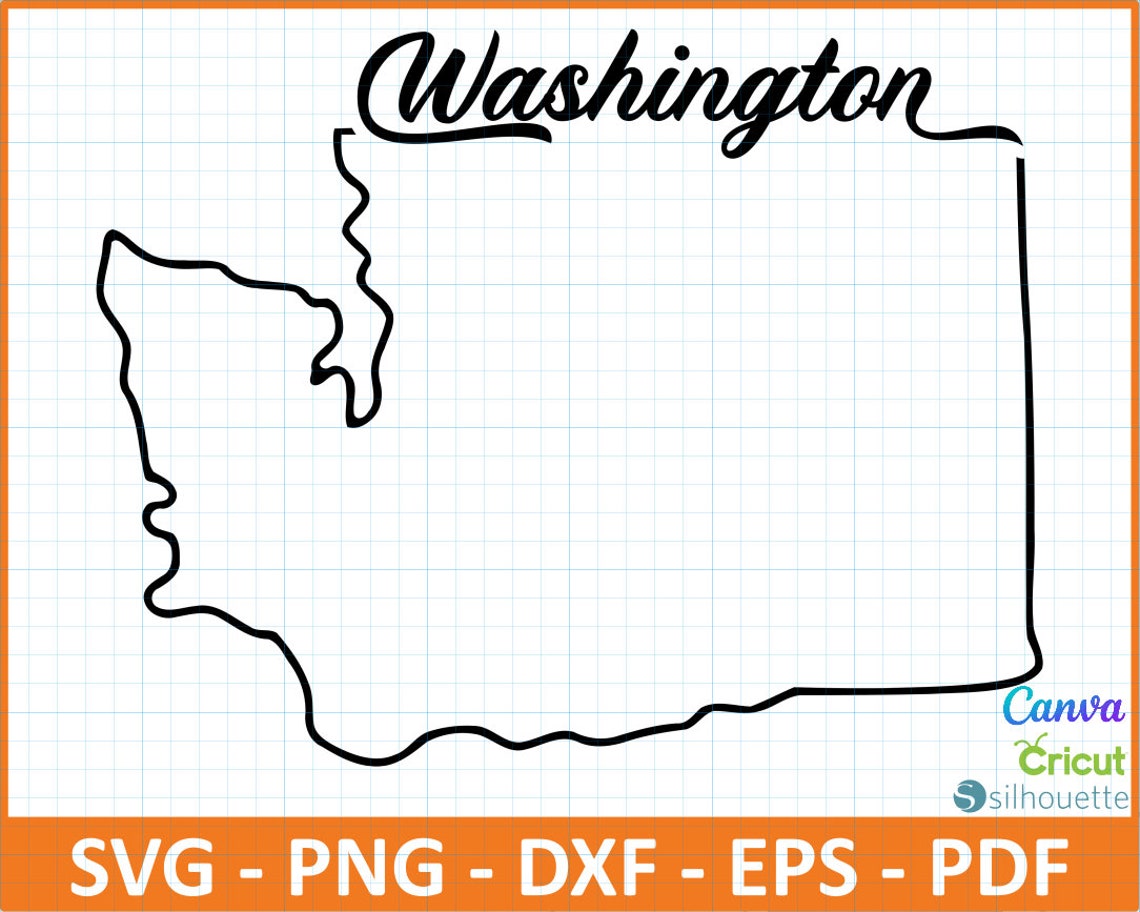 Washington State Svg,png,dxf,eps,pdf File,ready for Canva,cricut ...