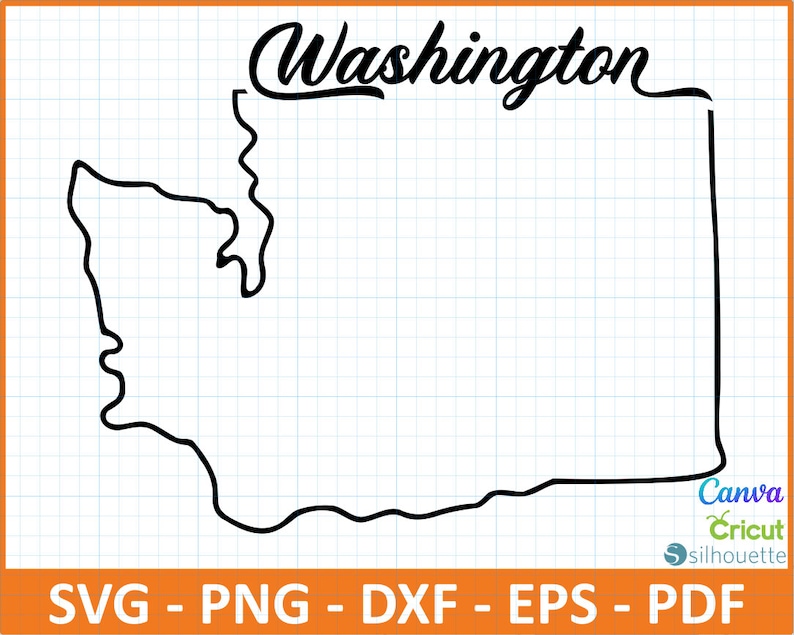 Washington State Svg,png,dxf,eps,pdf File,ready for Canva,cricut ...