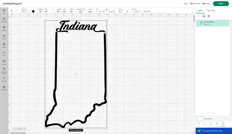 Indiana State Svg,png,dxf,eps,pdf File,ready for Canva,cricut ...