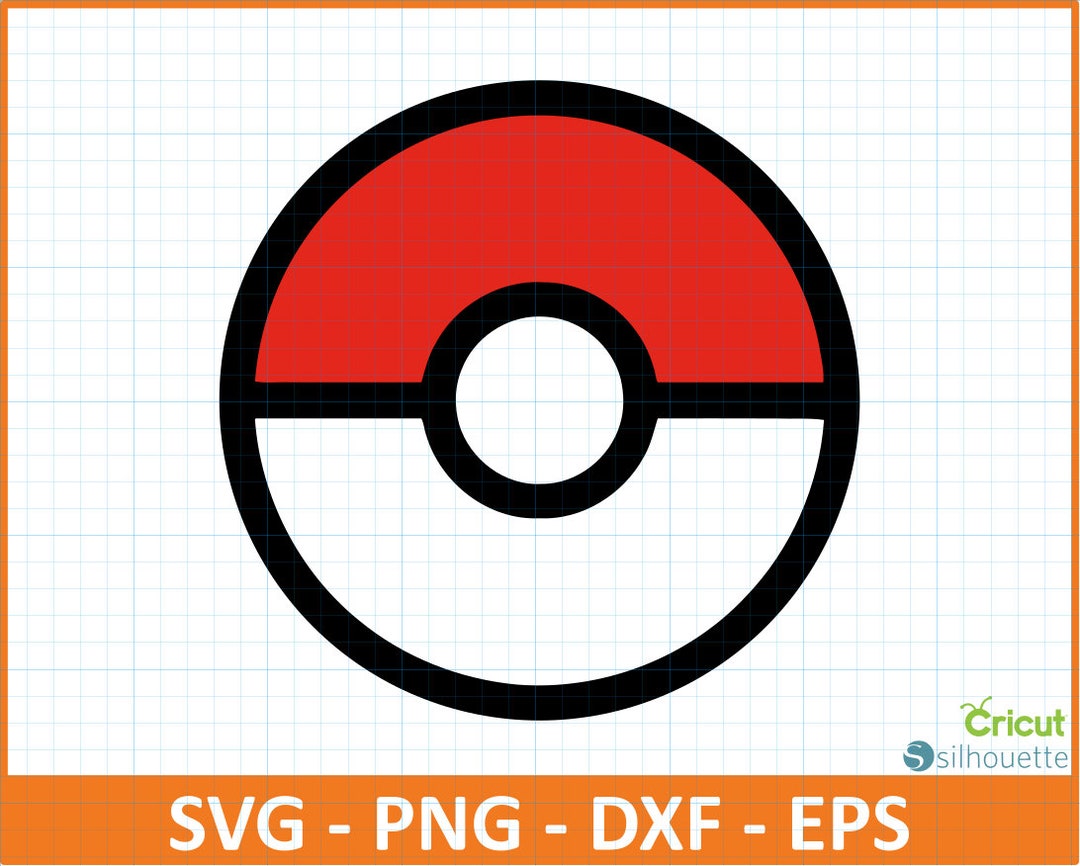 Poke Ball Logo Icon Sign Svg,png,dxf,eps File,digital Download for ...