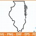 Illinois State Svg,png,dxf,eps,pdf File,ready for Canva,cricut ...