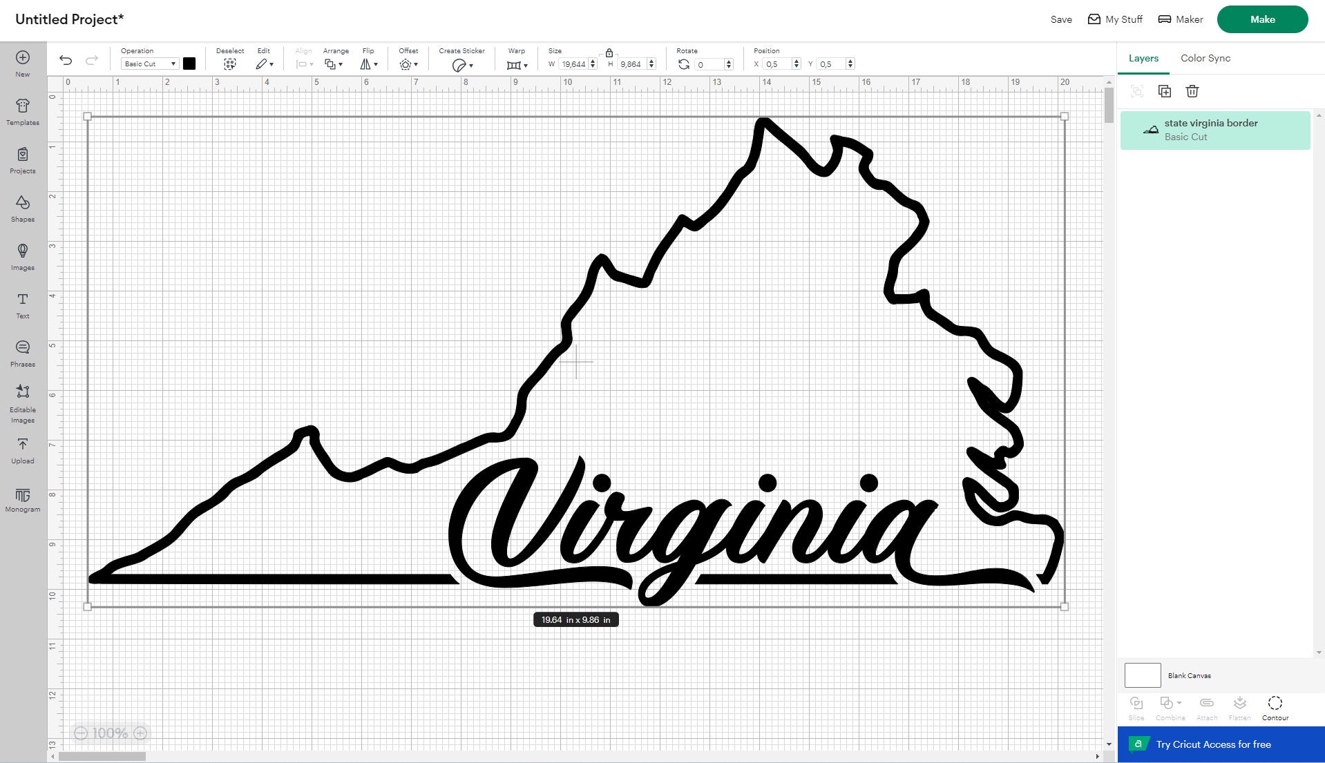 Virginia State Svg,png,dxf,eps,pdf File,ready for Canva,cricut ...