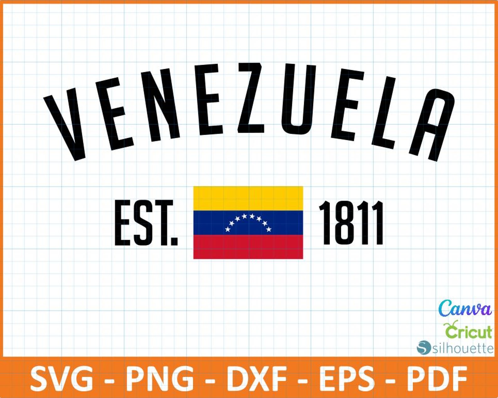 Venezuela Country Flag Svg,png,dxf,eps,pdf Cut File,venezuela Clipart ...
