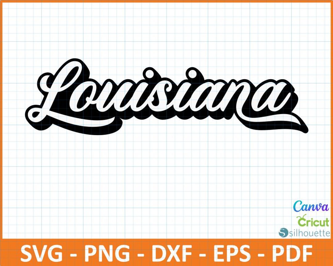 Louisiana Retro Text,louisiana Shirt,svg,png,dxf,eps,digital Item ...