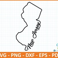 New Jersey State SVG File - New Jersey Moveable Heart SVG - State File ...