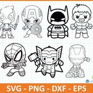 Super Hero Bundle,super Hero Kids,svg,png,dxf,eps,digital Item Creators ...