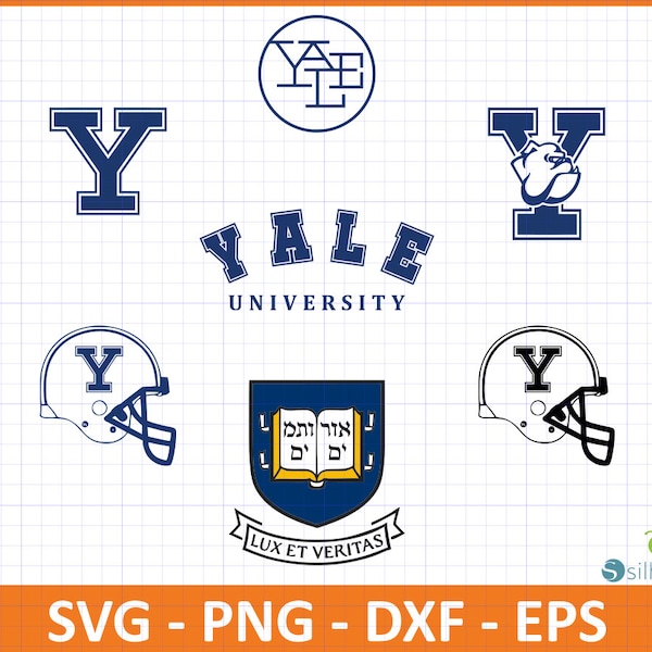 Yale University Logo Svg - Etsy