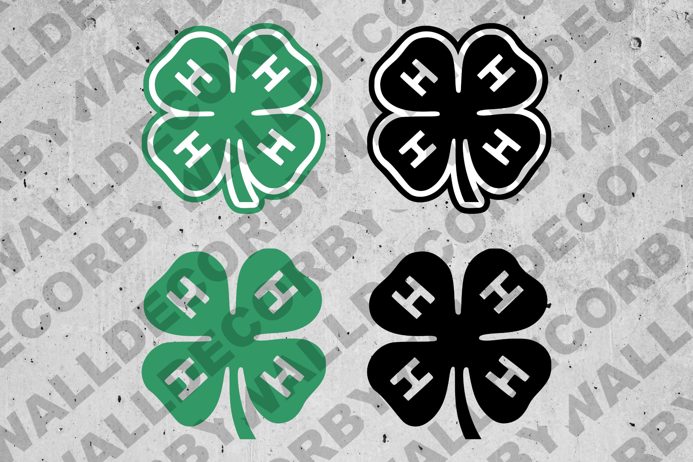 4H Vector,svg,png,dxf,eps File,instant Download,digital Download for ...