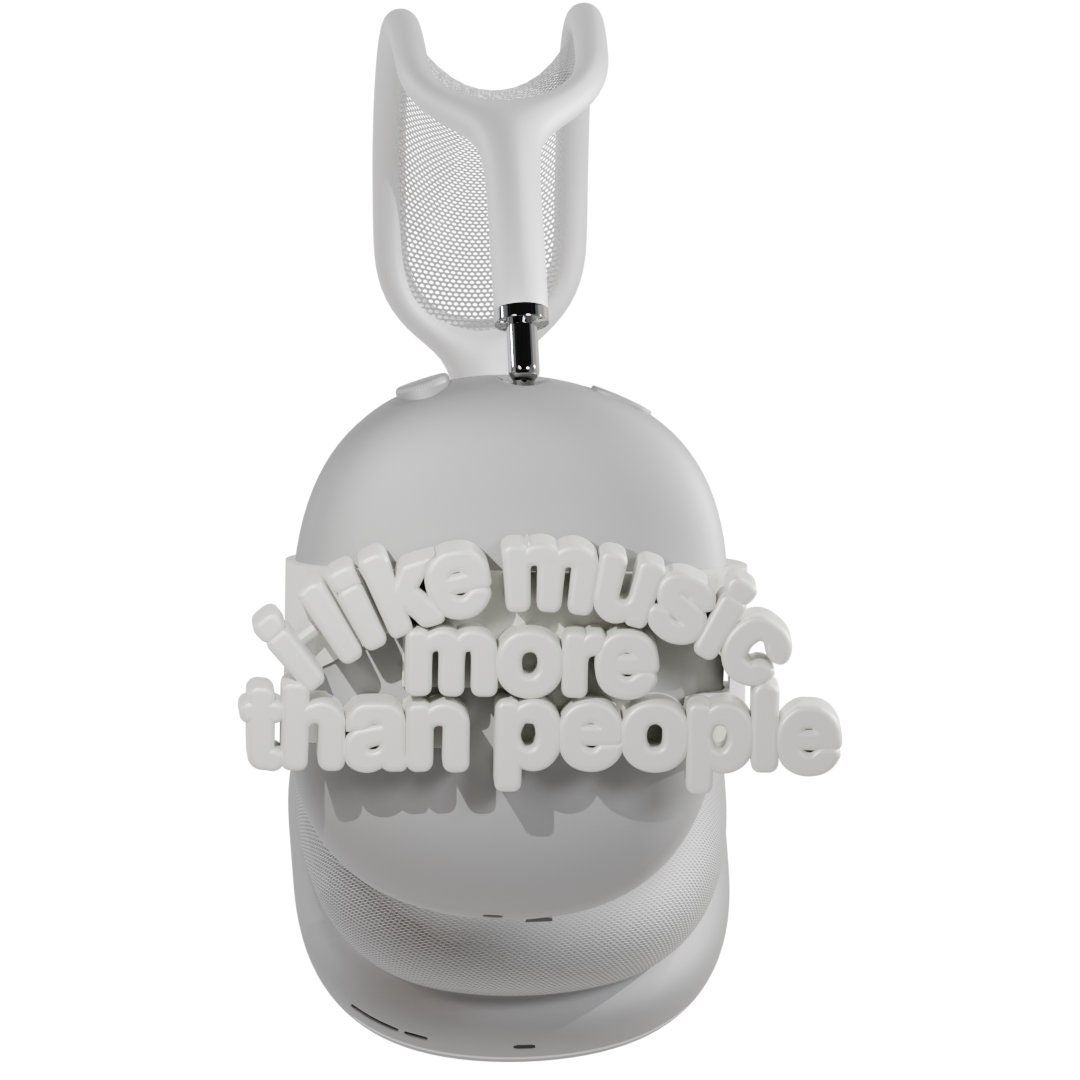 I Like Music More Than People AirPod Max's Attachment Case - Etsy