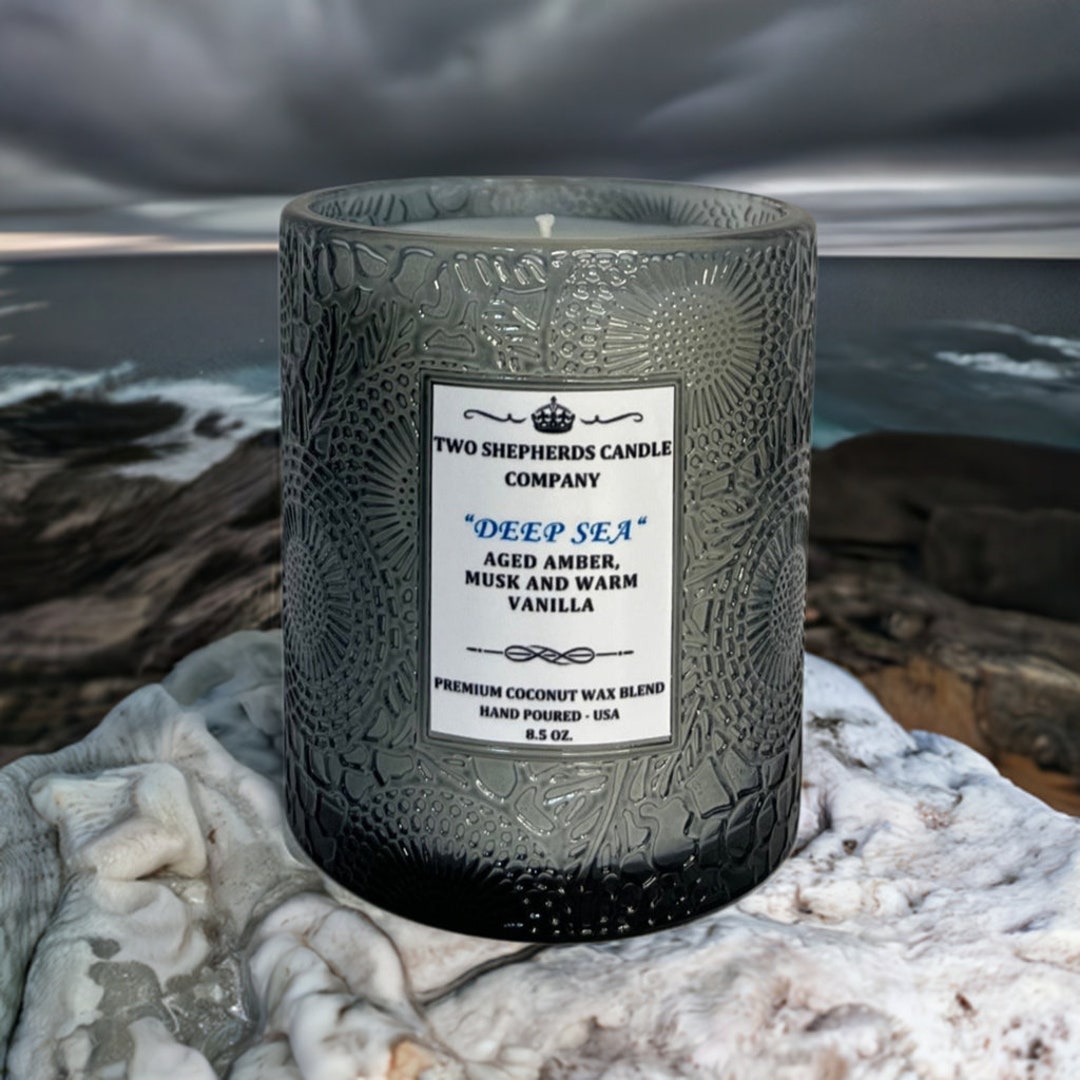 Deep Sea Candle Amber, Musk and Vanilla 8.5 Oz. - Etsy