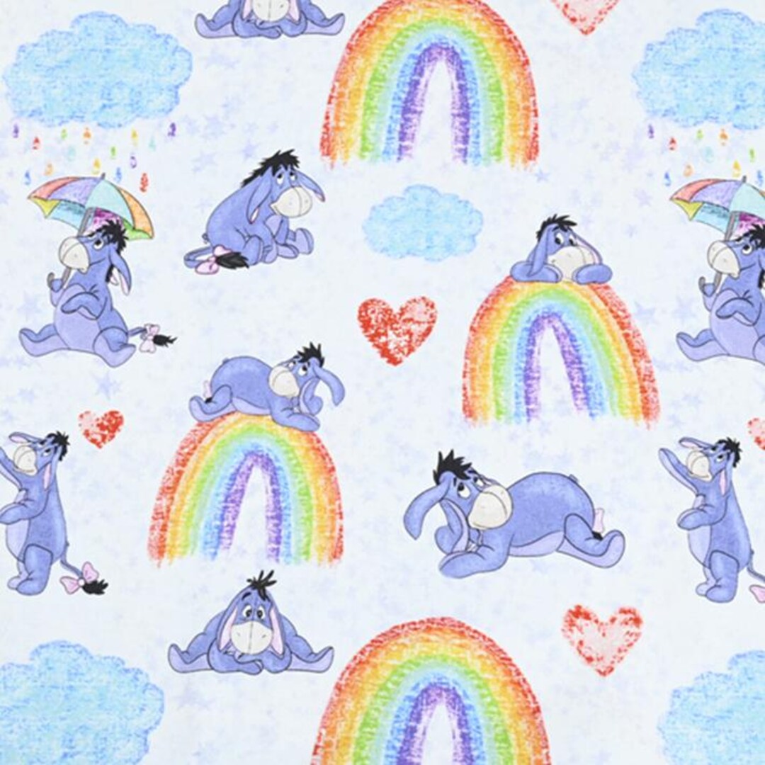 Winnie the Pooh Fabric Eeyore Fabric Anime Cartoon Cotton Print Fabric ...