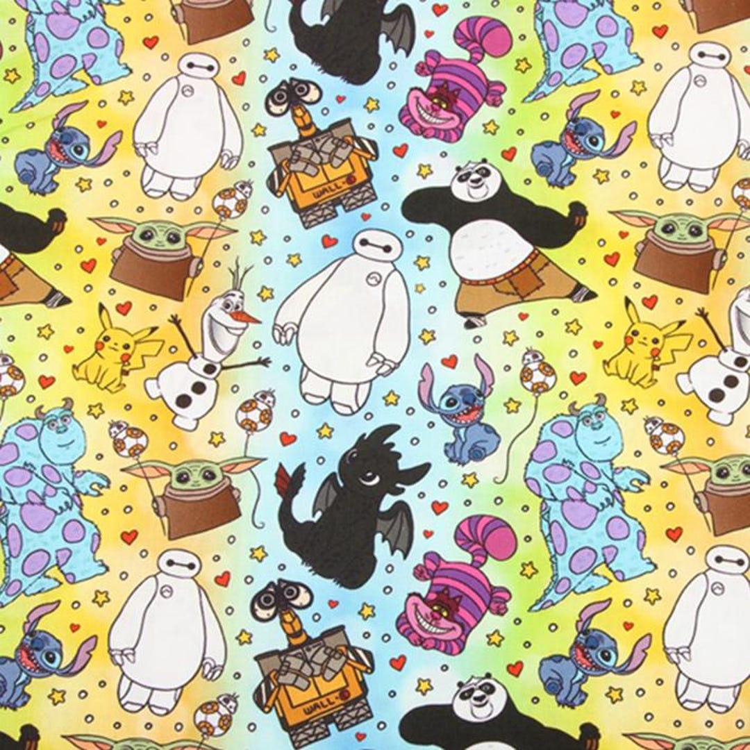 Classic Characters Fabric Toothless Kung Fu Panda Cheshire Cat Cartoon ...