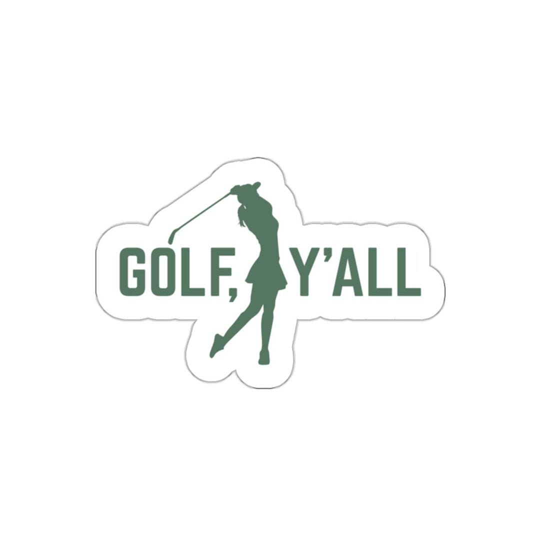 Golf Y'all - With Female Golfer Sticker - Etsy