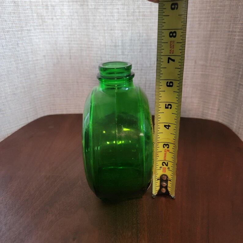 1930's Sunsweet Prune Juice Bottle, Emerald Green Bottle Table Decor ...