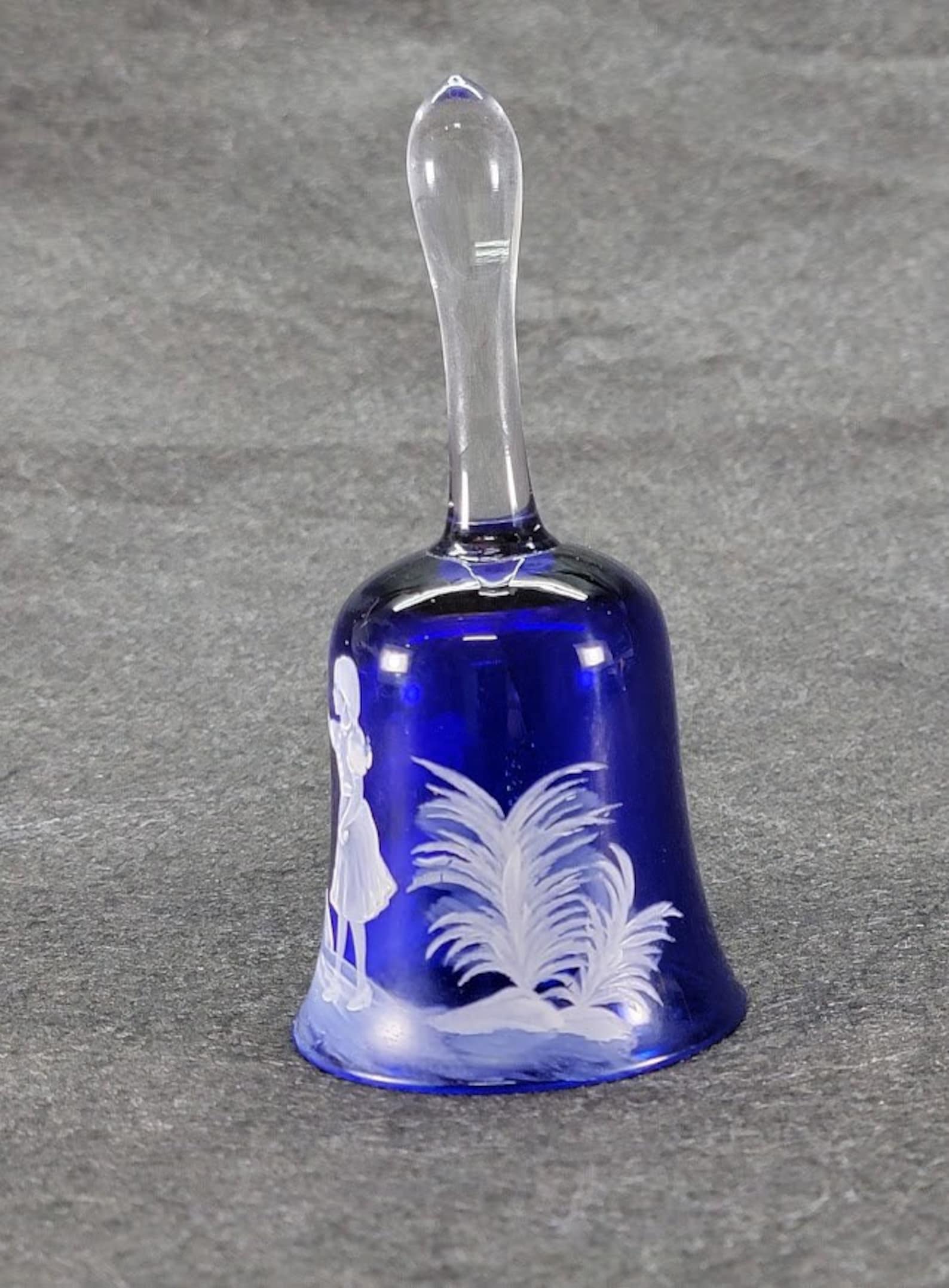 Vintage Fenton Glass Mary Gregory Hand Painted Dinner Bell - Etsy