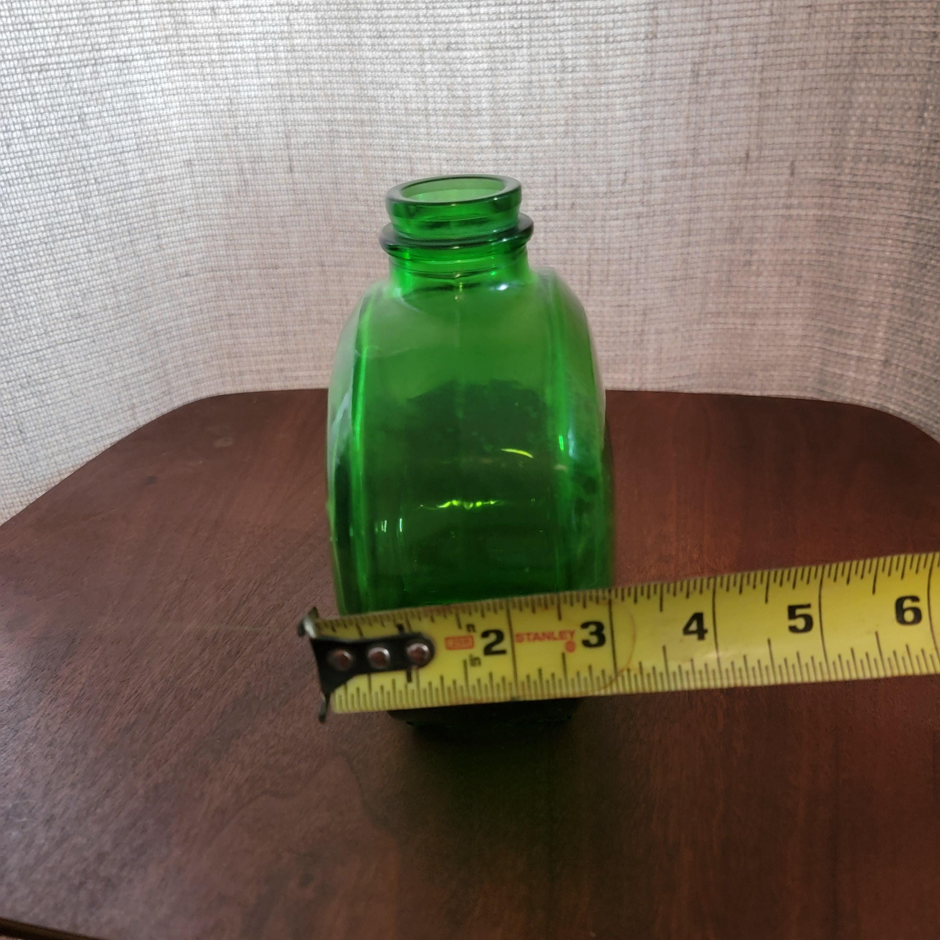 1930's Sunsweet Prune Juice Bottle, Emerald Green Bottle Table Decor ...