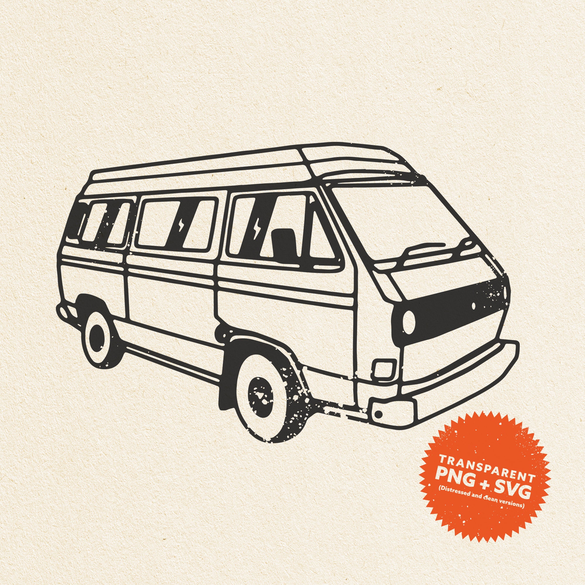 Volkswagen T25 Camper Van PNG Vector Graphic Digital Download VW Surf ...