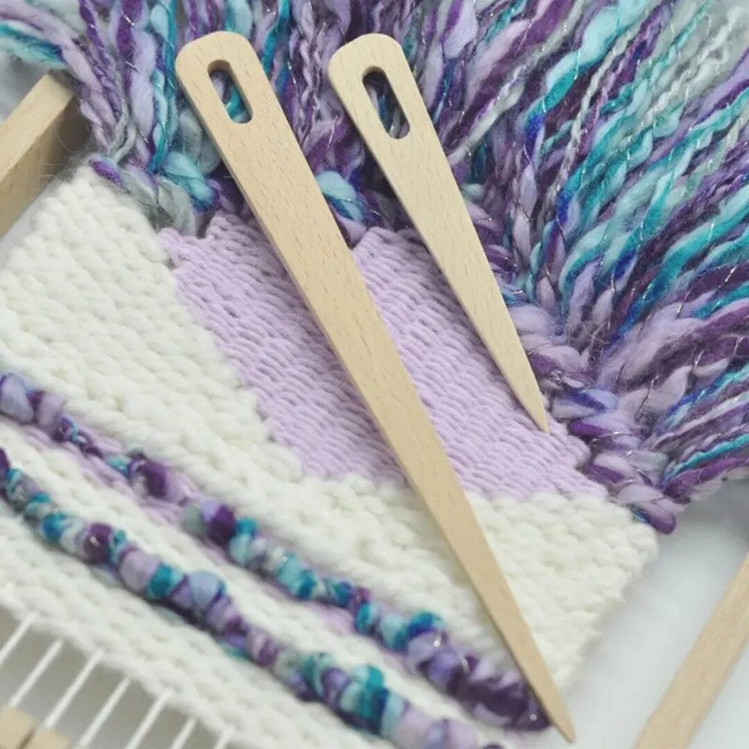 5pcs/set Wood Weaving Loom Shuttle Crochet Needle in Multiple Sizes ...