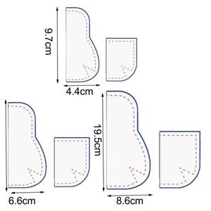 Pouch Making Template, 2pcs, Transparent PET Acrylic, Various Sizes ...