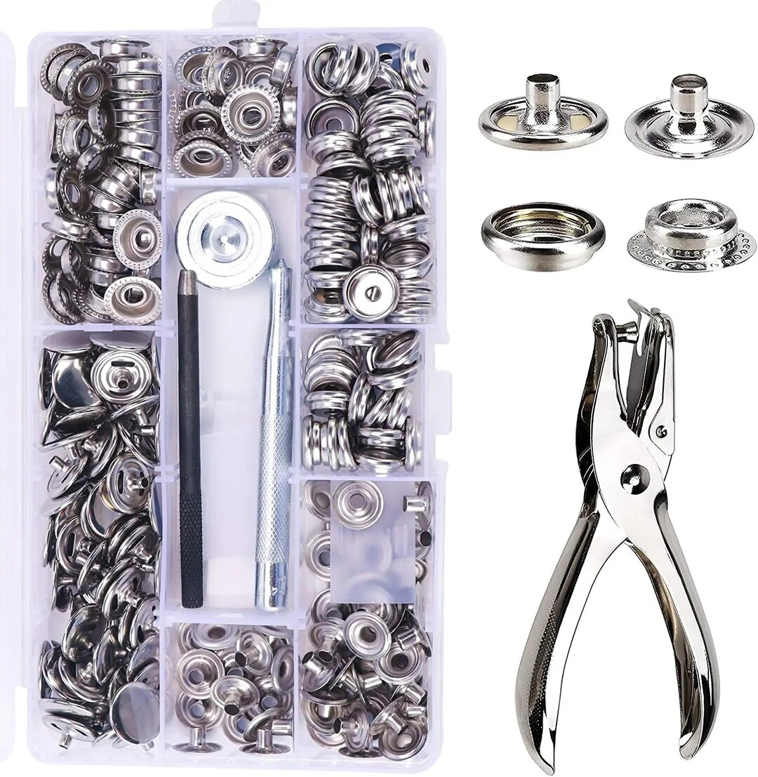 240pcs Marine Grade Canvas Snap Kit, Stainless Steel Snap Fasteners ...