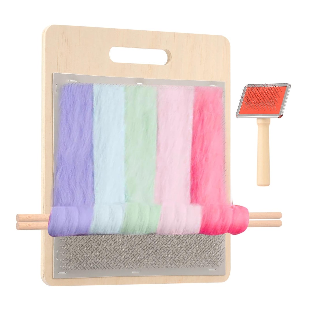 Wool Blending Board With Wooden Stick, Stainless Steel, Fiber Carding ...