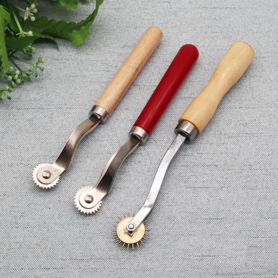 Sewing Marking Wheel Set, 3pcs, Wooden Handle, Metal, Cloth Distance ...