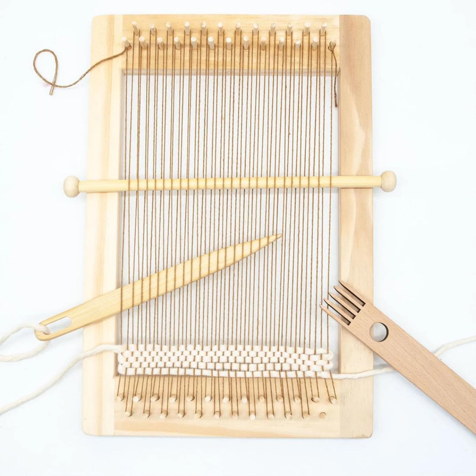 9pcs Weaving Loom Tools Set, Wooden Shuttle, Crochet Needle, Tapestry ...
