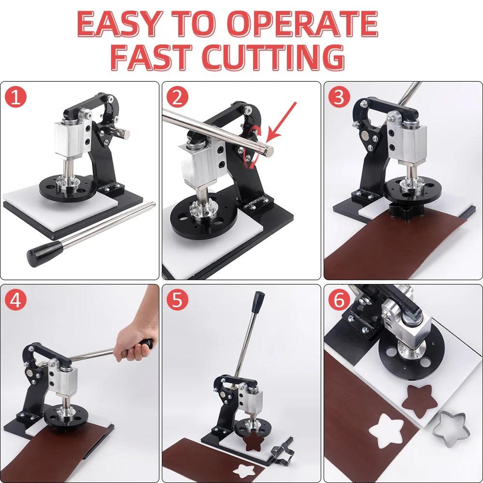 Manual Leather Cutting Embossing Machine, Steel Frame, Leathercraft ...