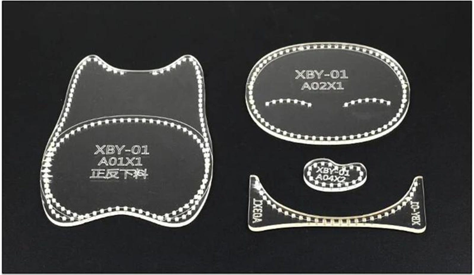 Cat Keychain Leather Templates, 4pcs, Transparent Acrylic Board ...