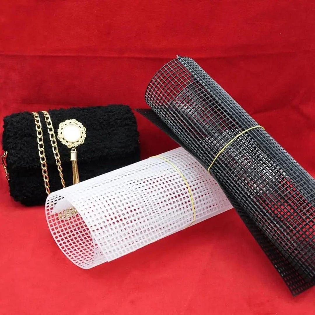 Mesh Grid Canvas Sheet, Plastic, Black/white Cloth, Handbags ...